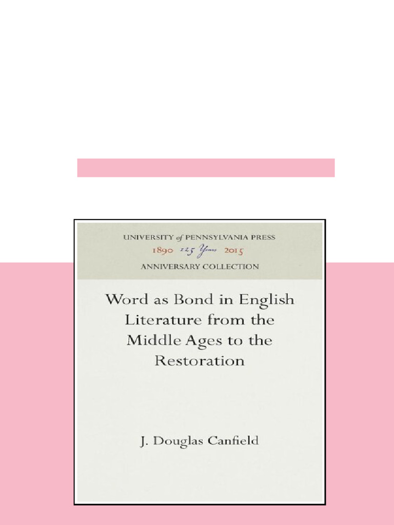 Word as Bond in English Literature from the Middle Ages to the ...