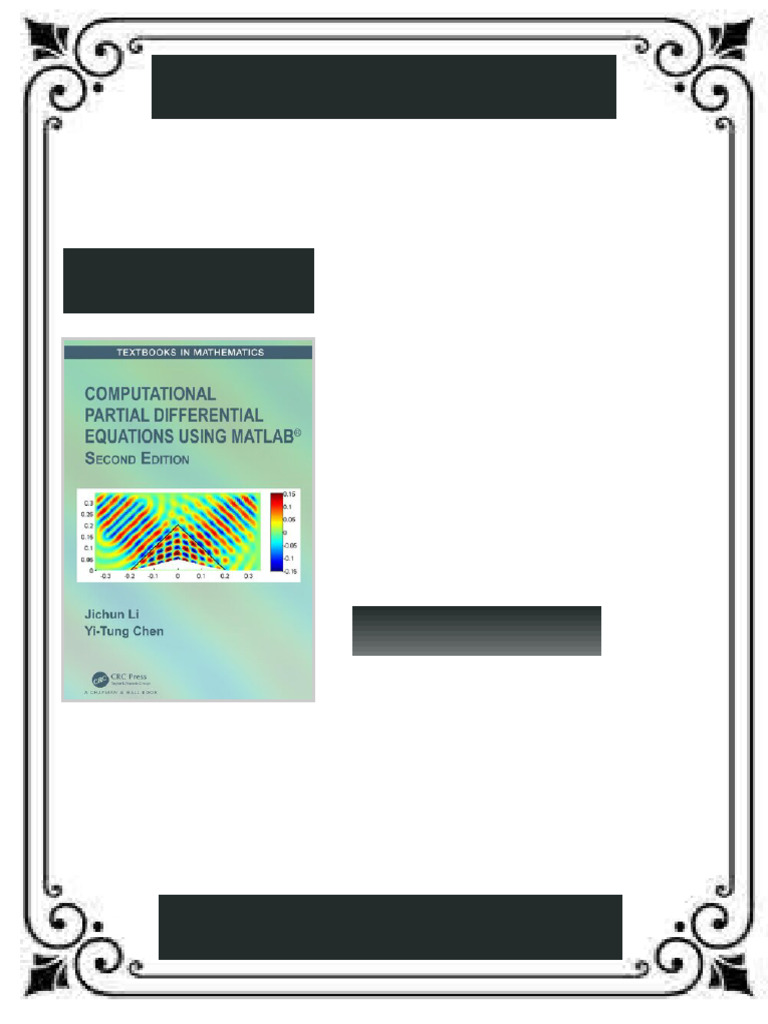 Computational Partial Differential Equations Using MATLAB 2nd 2nd Edition Jichun Li eBook with ...