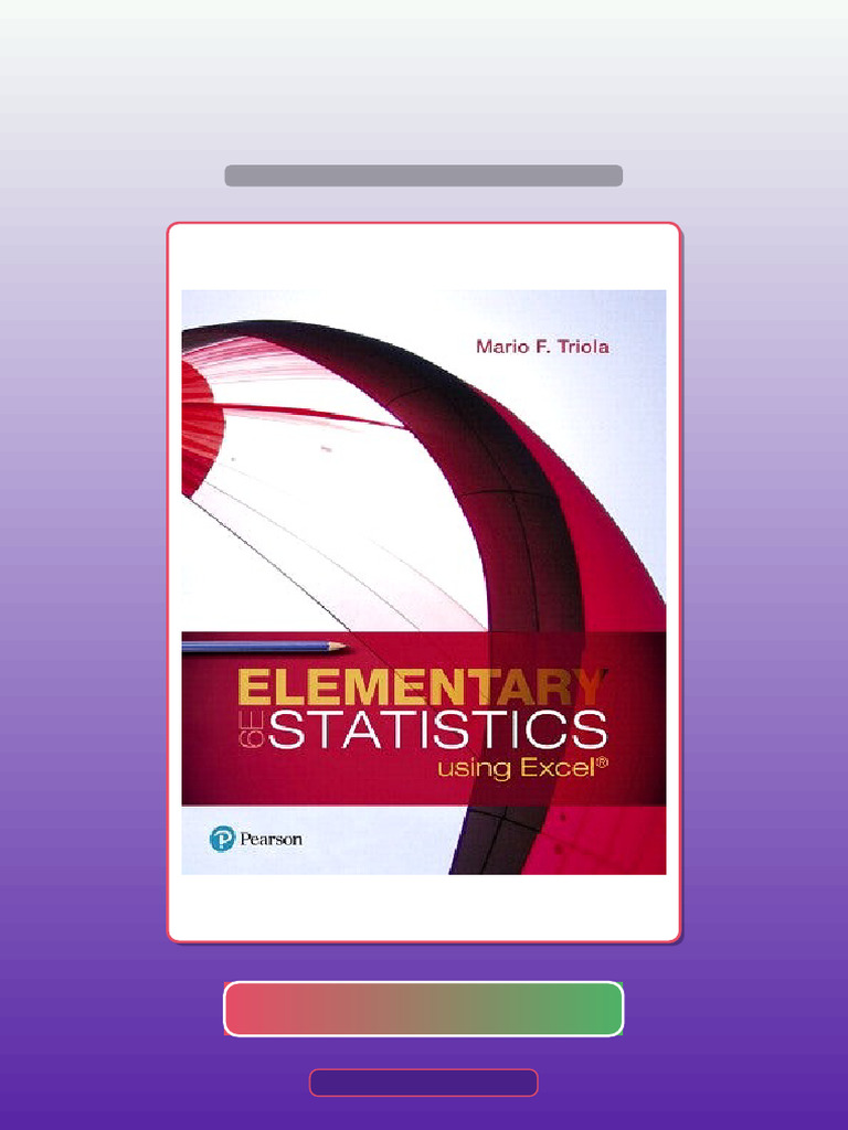 Elementary Statistics Using Excel 6th Edition Mario F Triola ISBN10 ...