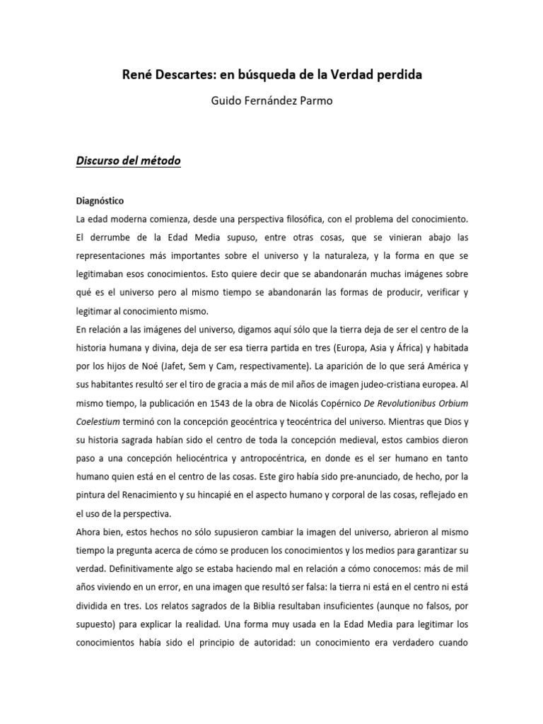 Descartes 1 Meditaciones | PDF | René Descartes | Teoría de sustancias