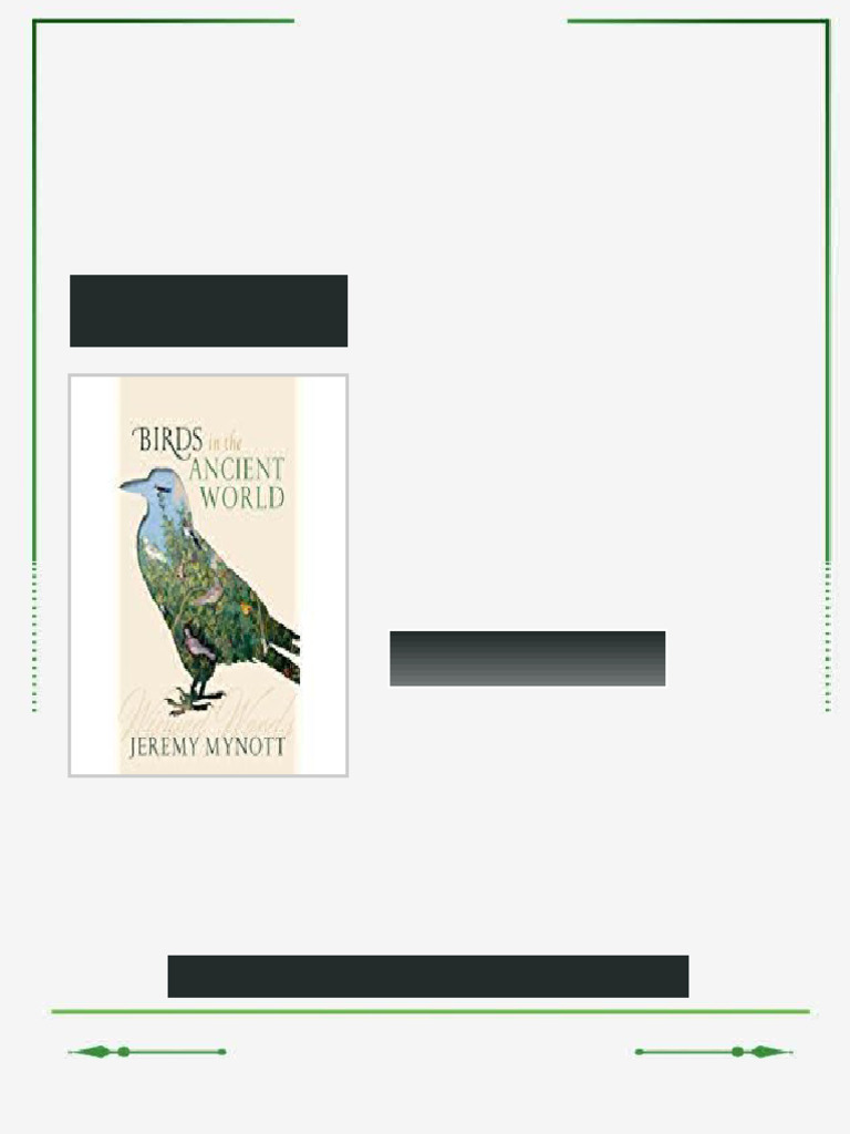 Birds in the Ancient World: Winged Words Jeremy Mynott eBook multi ...
