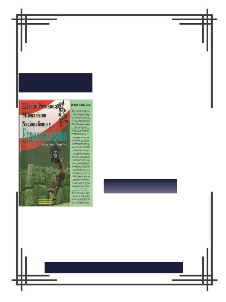 Ejército peruano Milenarismo nacionalismo y etnocacerismo 2nd Edition ...