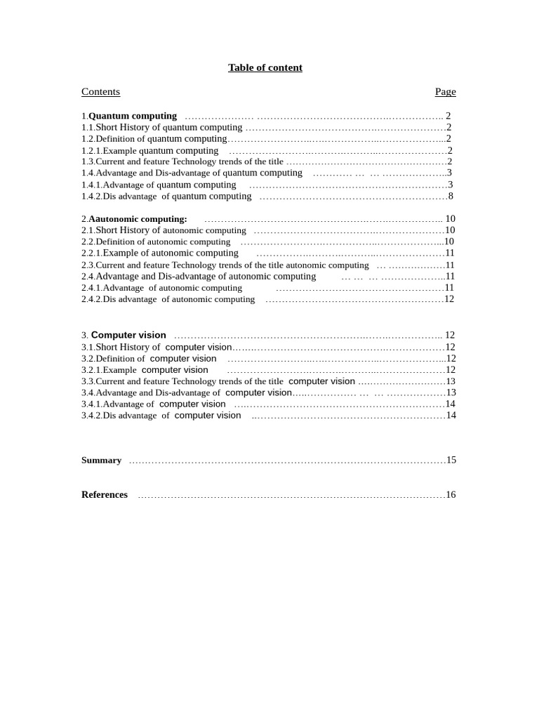 Beles Table of Content | PDF
