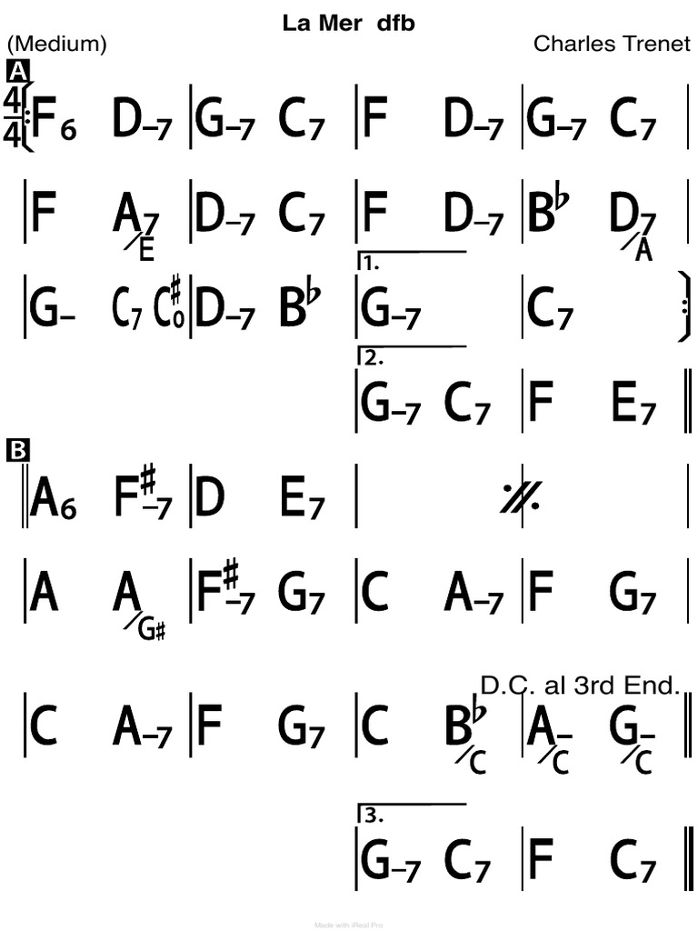 La Mer - Chords | PDF