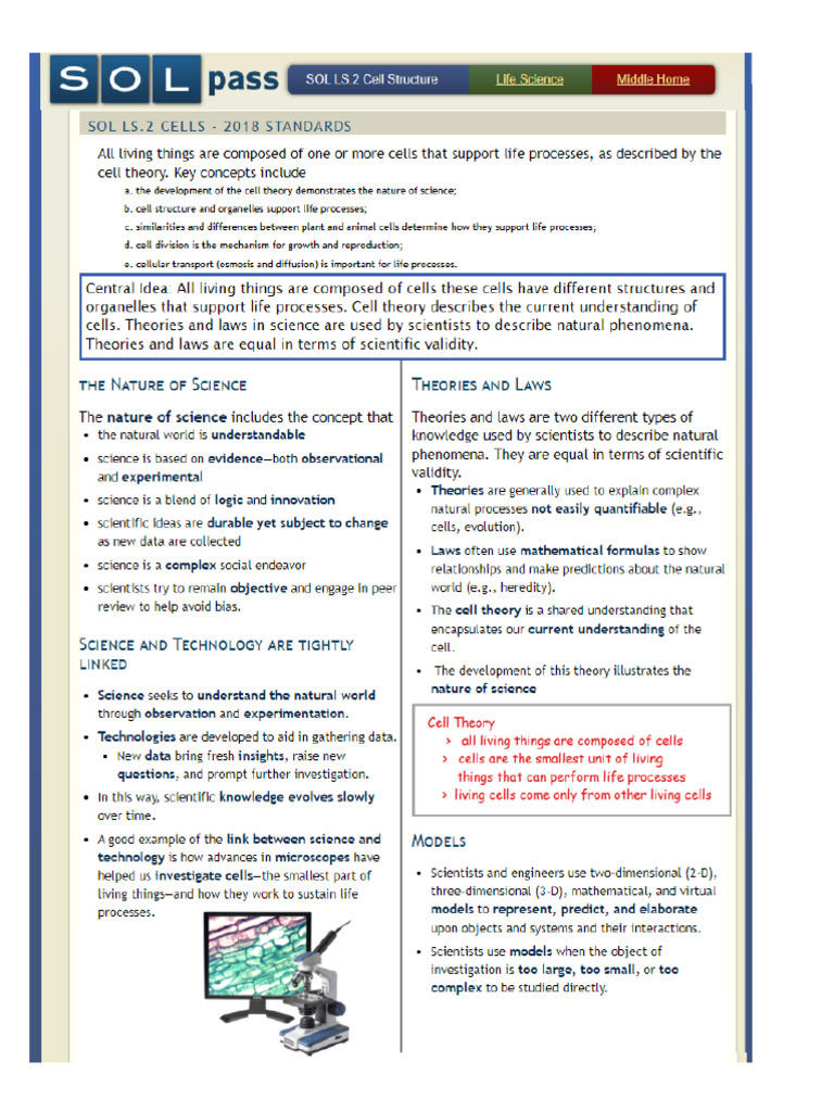 SOL LS.2 Cell Structure | PDF