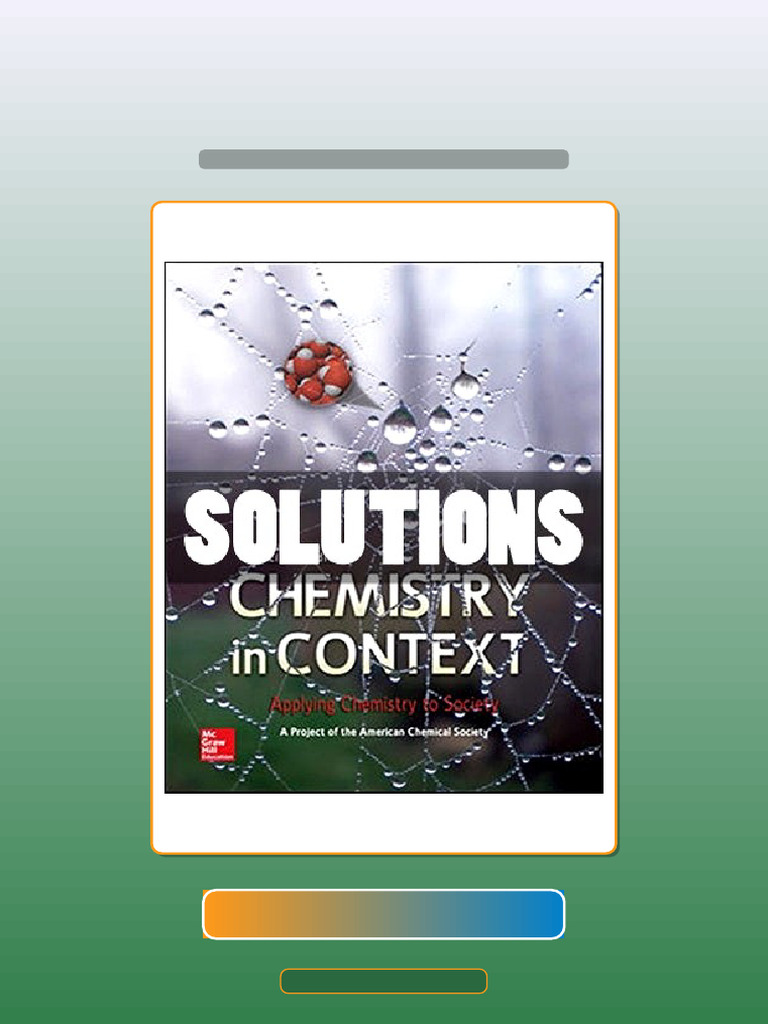 Chemistry in Context Applying Chemistry to Society 8 Ed American ...