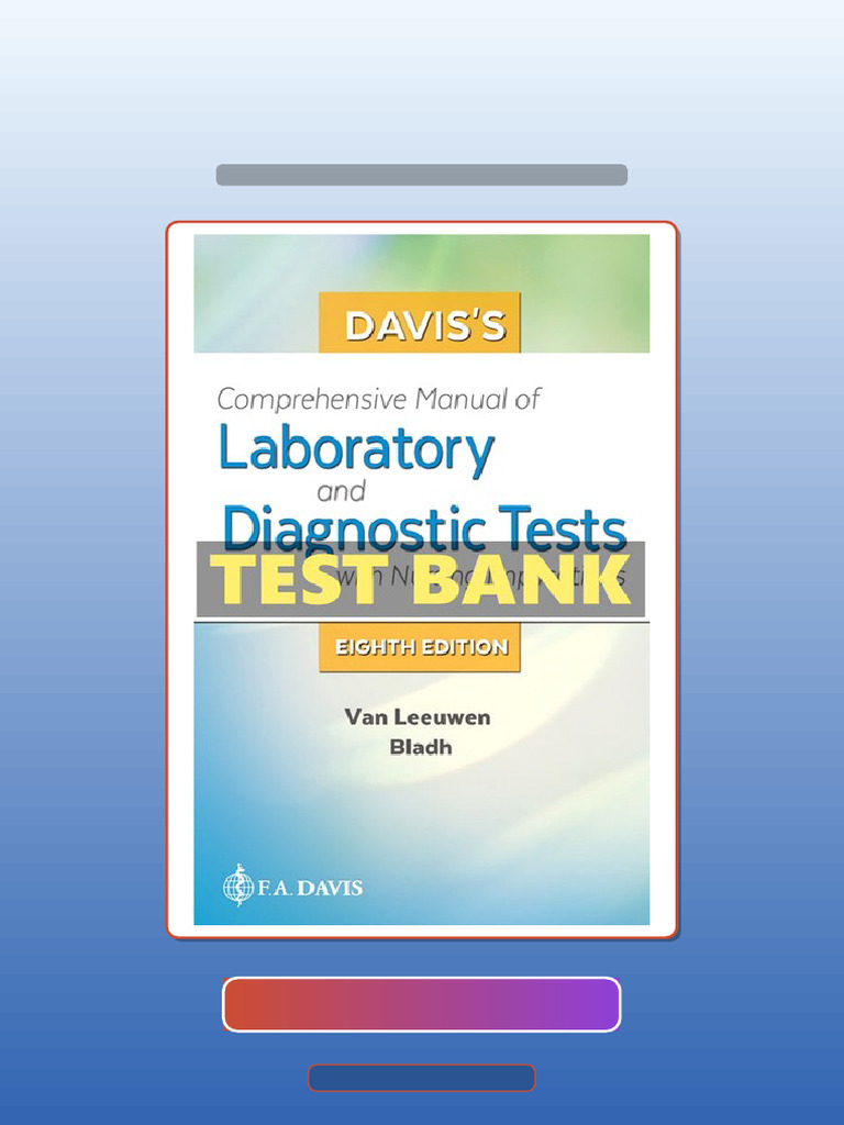 Daviss Comprehensive Manual of Laboratory and Diagnostic Tests With ...