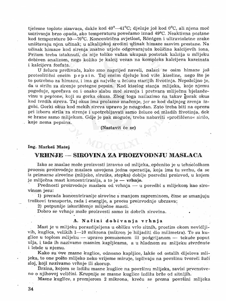 3 - Vrhnje - Sirovina Za Proizvodnju Maslaca | PDF