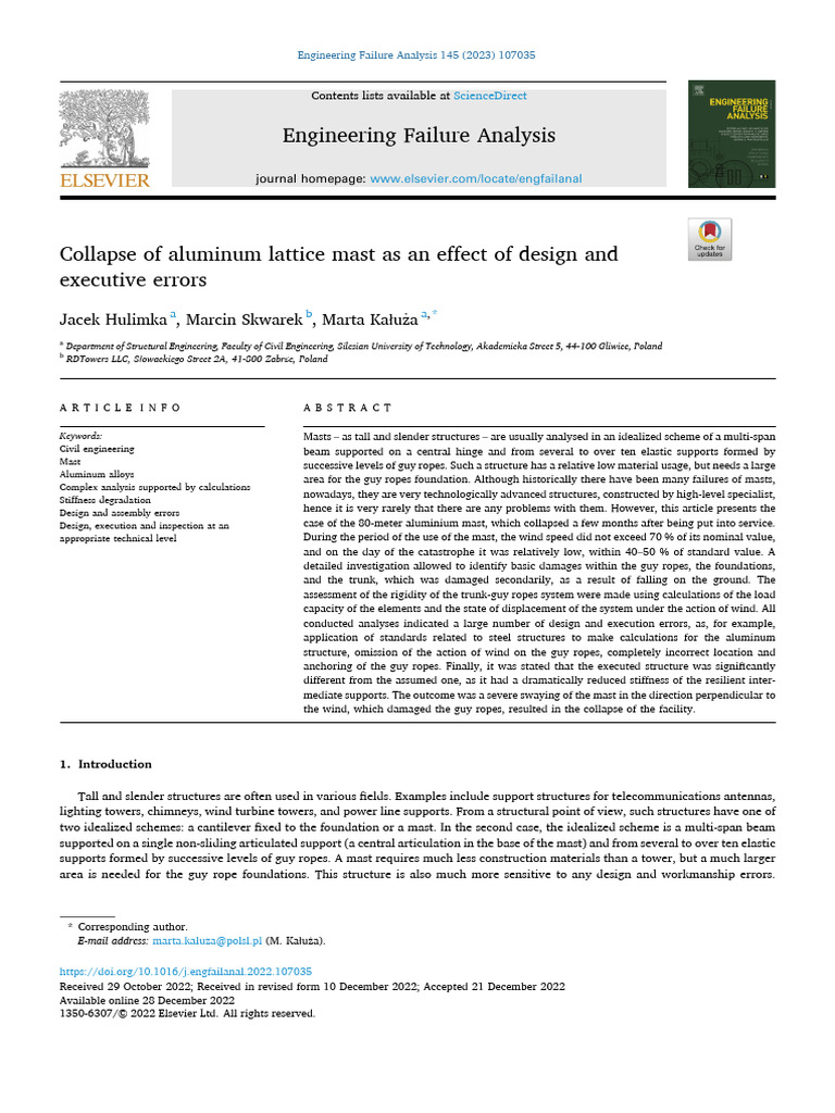 07 - Aluminium Structure | PDF | Force | Stiffness