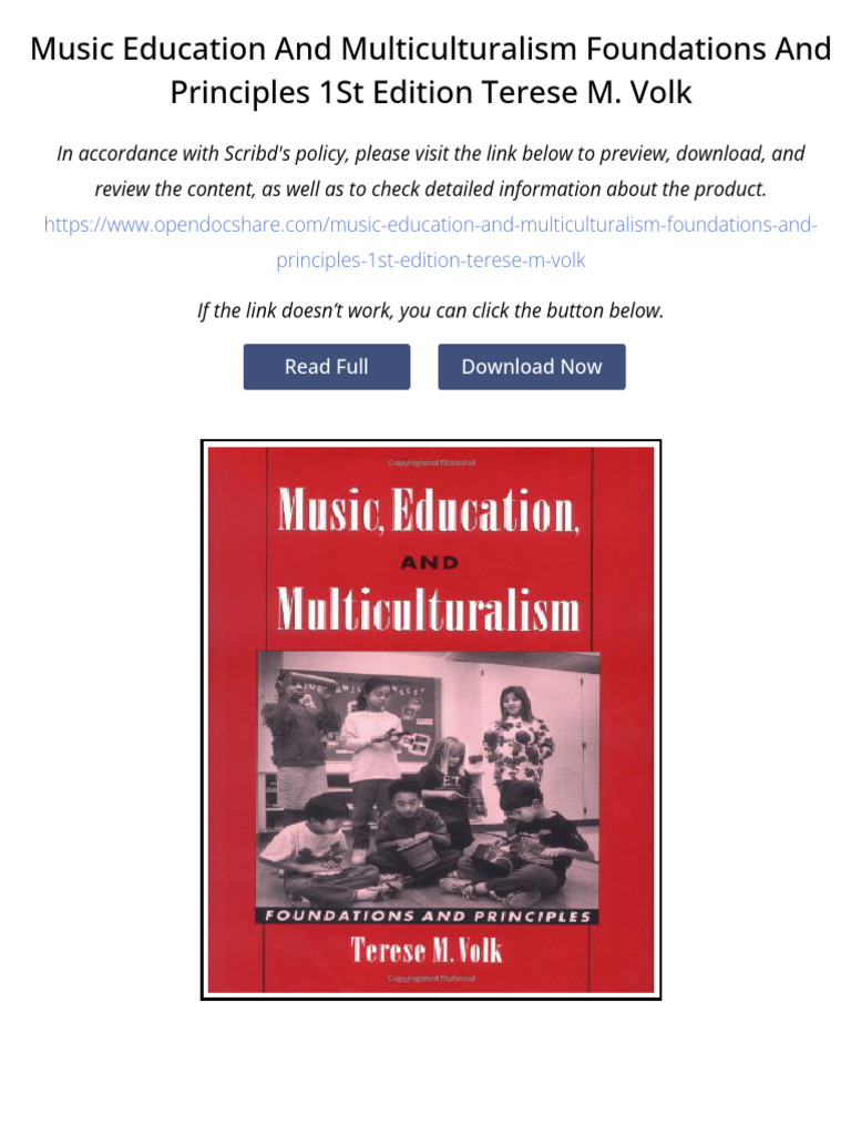 Music education and multiculturalism foundations and principles 1st ...