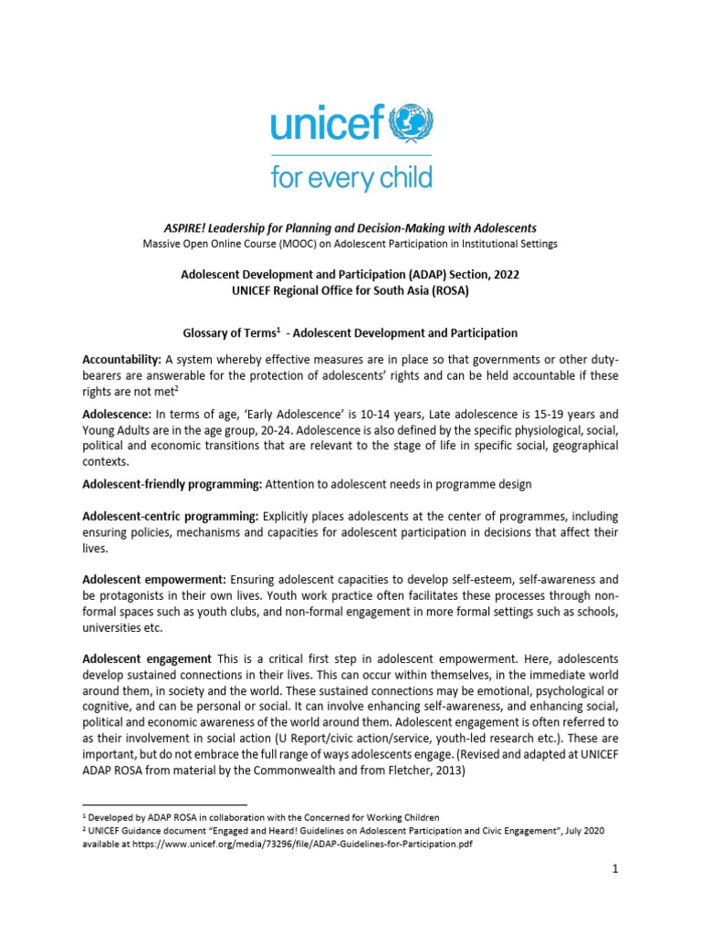 Adolescent Leadership and Engagement MOOC | PDF | Adolescence | Social ...