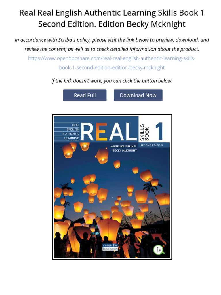 REAL real English authentic learning Skills book 1 Second Edition ...