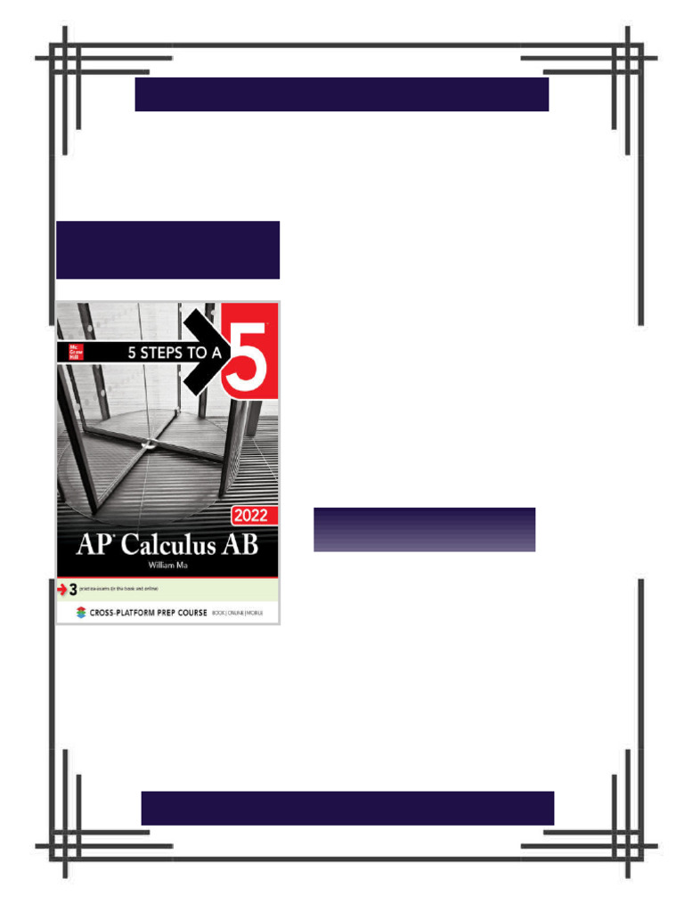 5 Steps to a 5: AP Calculus AB 2022 1st Edition William Ma eBook full ...