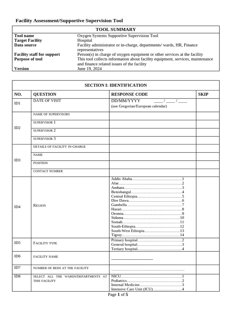 MS LEO Oxygen System SS Tool 202 | PDF | Intensive Care Medicine ...