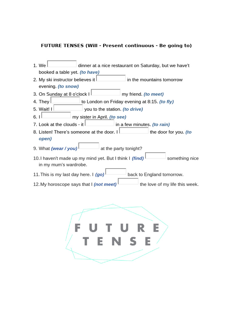 Future Tenses Mix | PDF