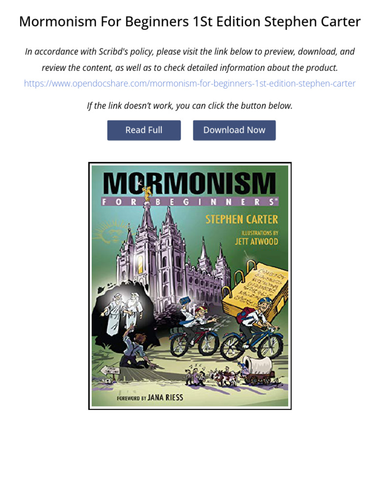 Mormonism For Beginners 1st Edition Stephen Carter | PDF | The Church ...