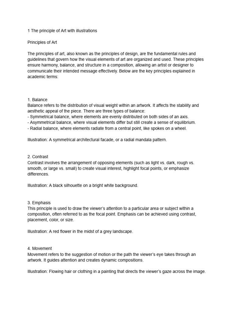 1The Principle of Art With Illustrations | PDF | Composition (Visual ...