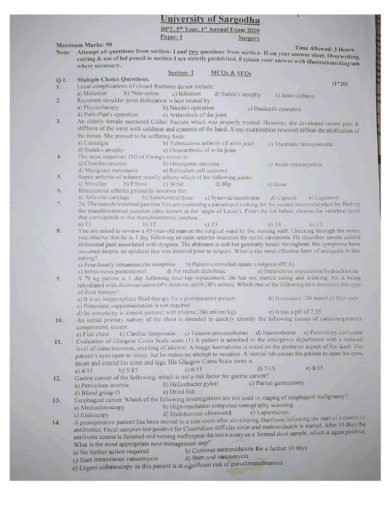 Surgery PPR 2020 | PDF