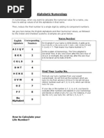 Numerology Worksheet PDF | PDF | Languages | Language Arts & Discipline