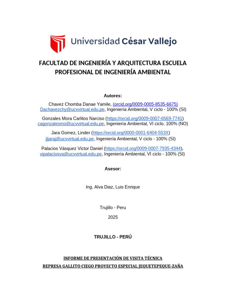 Informe Visita Gallito Trujillo Ingenieria Grafica 2025 2 (1) | PDF ...