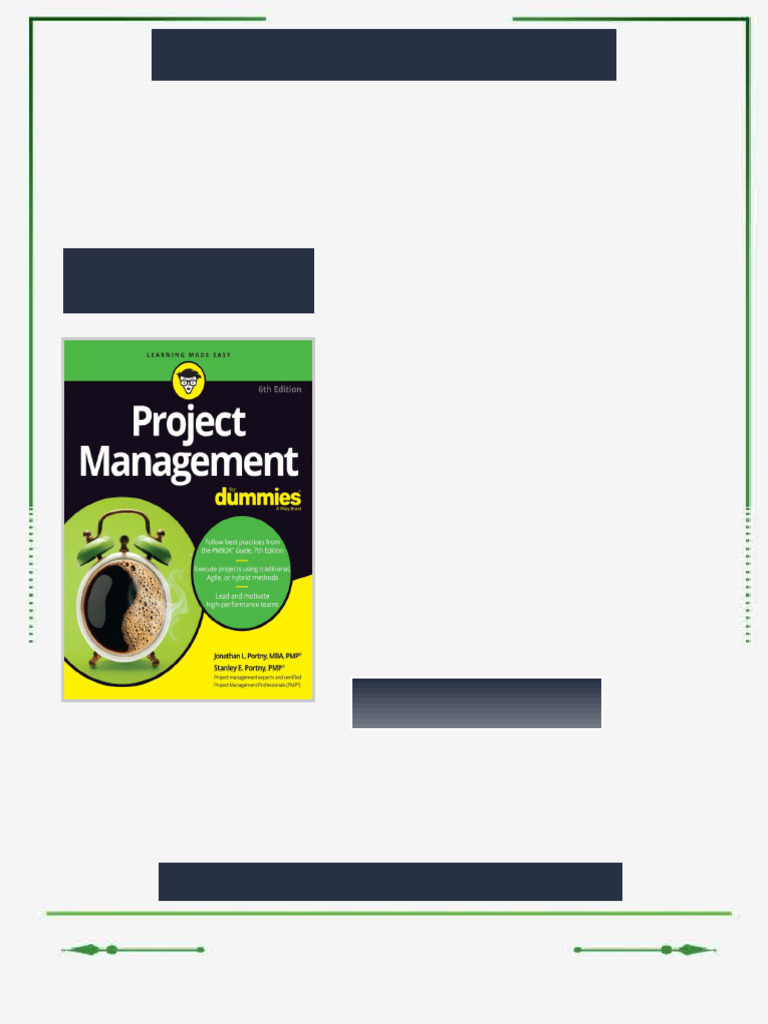 (EBOOK PDF) Project Management for Dummies 6th Edition by Portny ...