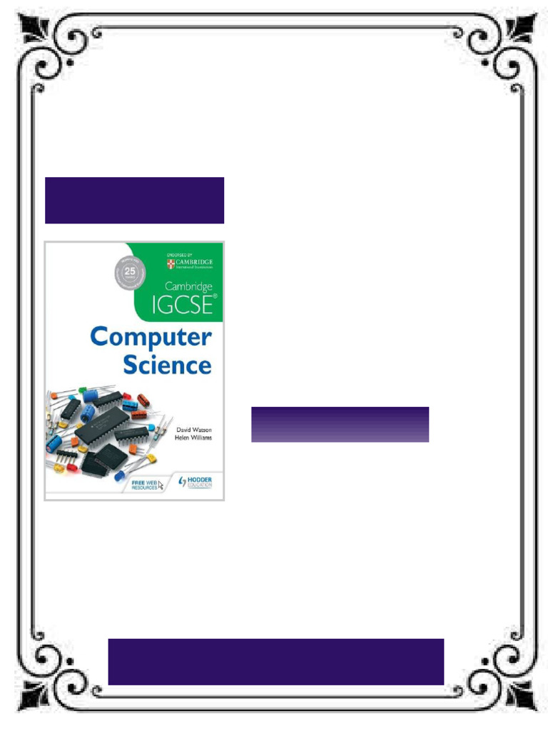 Cambridge IGCSE Computer Science 1st Edition David Watson ebook digital reading kit | PDF | Data ...