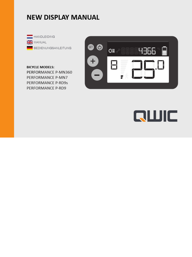 Qwic Bike mn7.1 Gebruikershandleiding-Com - 17176 | PDF