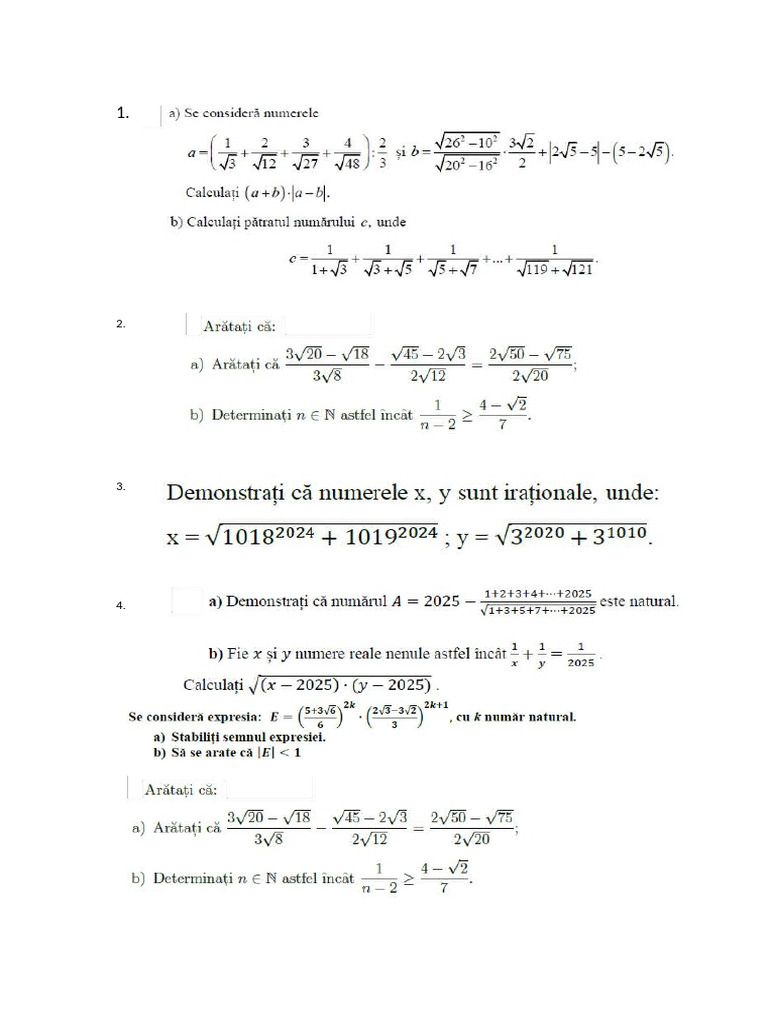 Probleme Cu Radicali | PDF