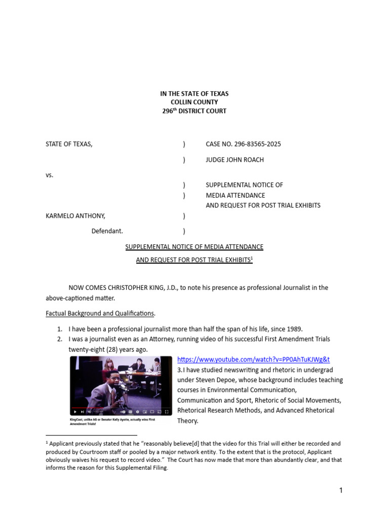 Karmelo Anthony Case Transparency Petition | PDF | Witness | Trials