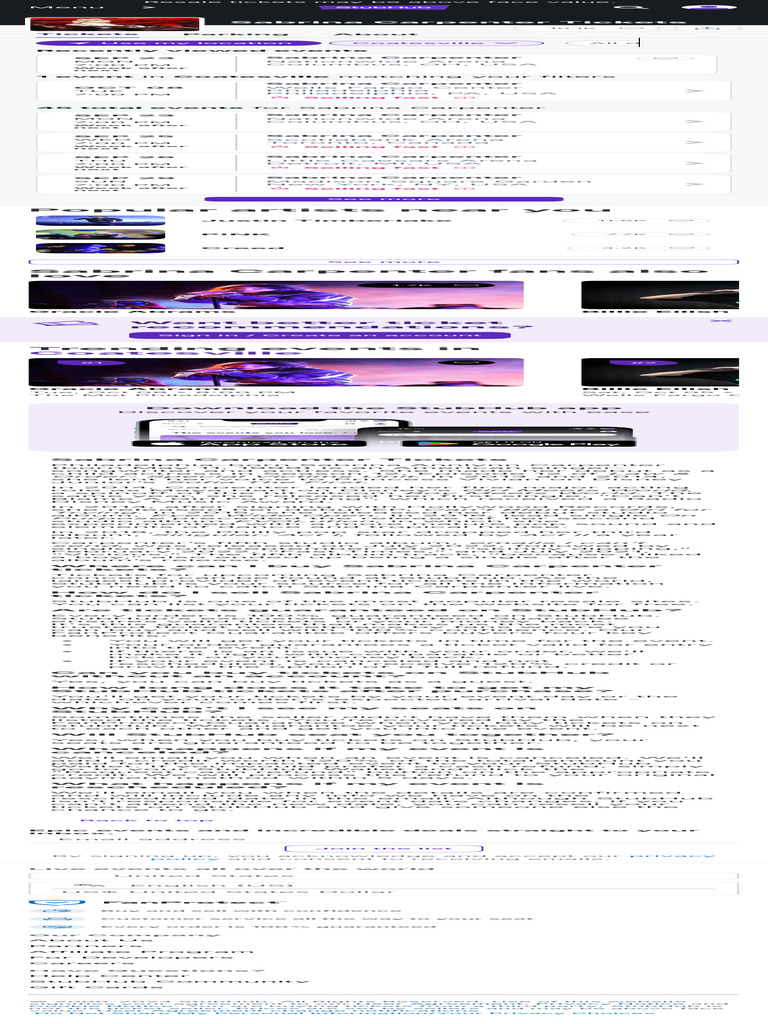 Sabrina Carpenter Tickets | PDF