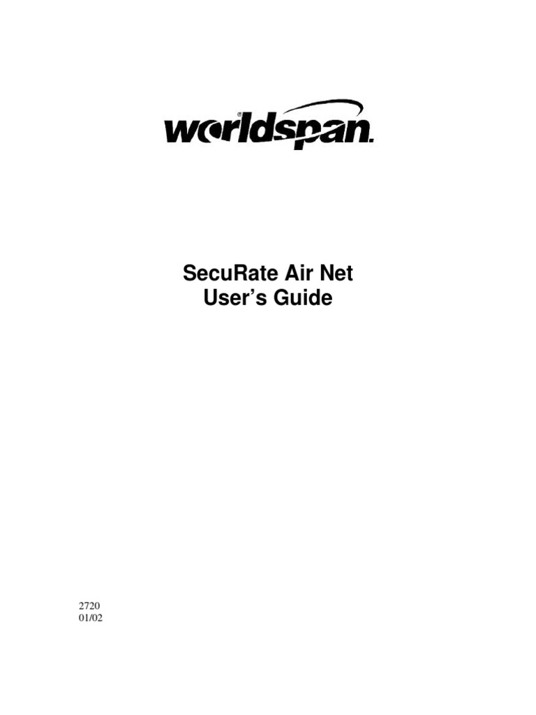 WorldSpan - 9I06 SecuRate Air Net User Guide | Download Free PDF | Airlines | Computing And ...