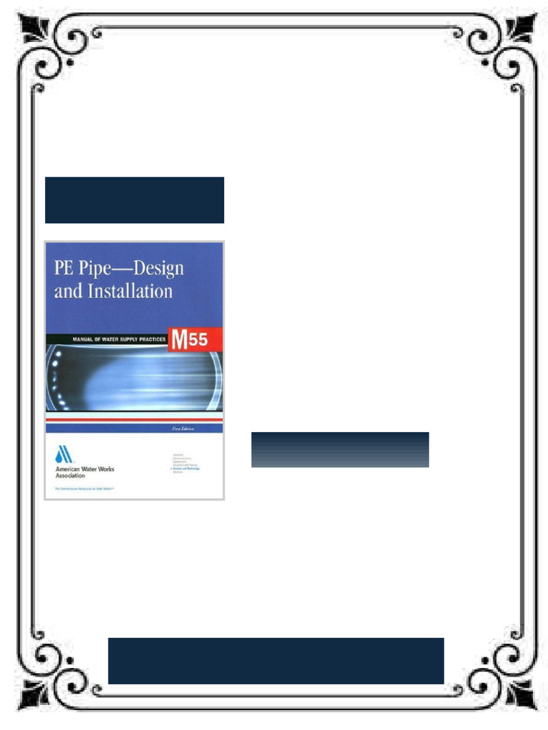 PE Pipe Design and Installation 1st Edition American Water Works ...