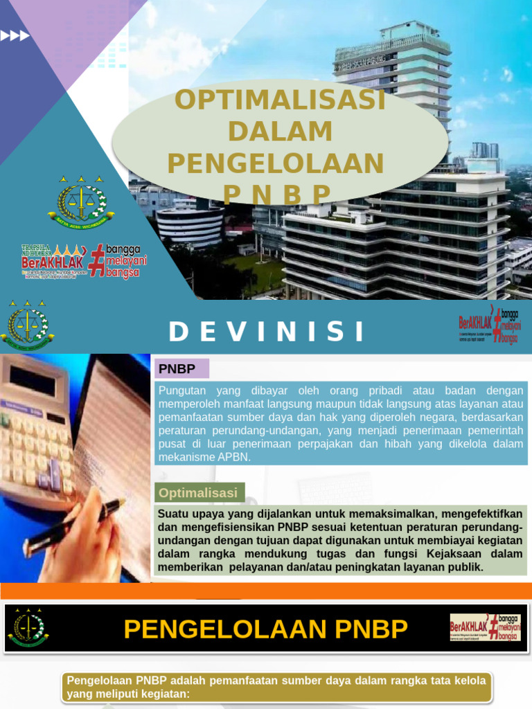 Optimalisasi Pengelolaan PNBP Kejaksaan | PDF