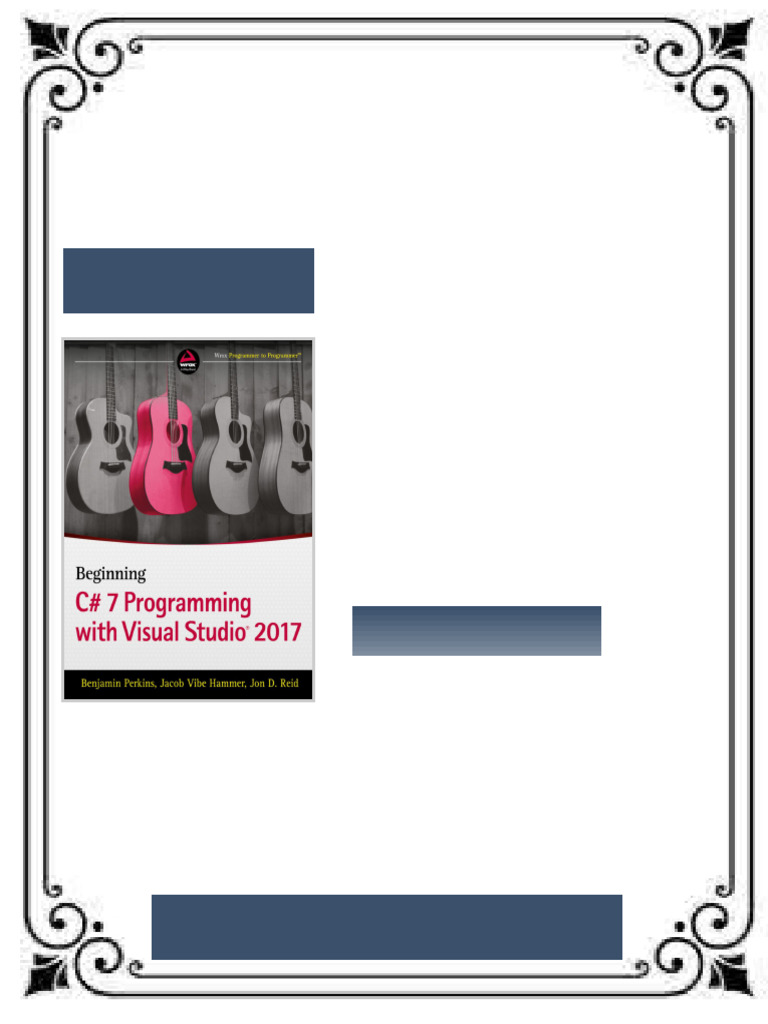 Beginning C 7 Programming with Visual Studio 2017 1st Edition Benjamin Perkins eBook ready to ...