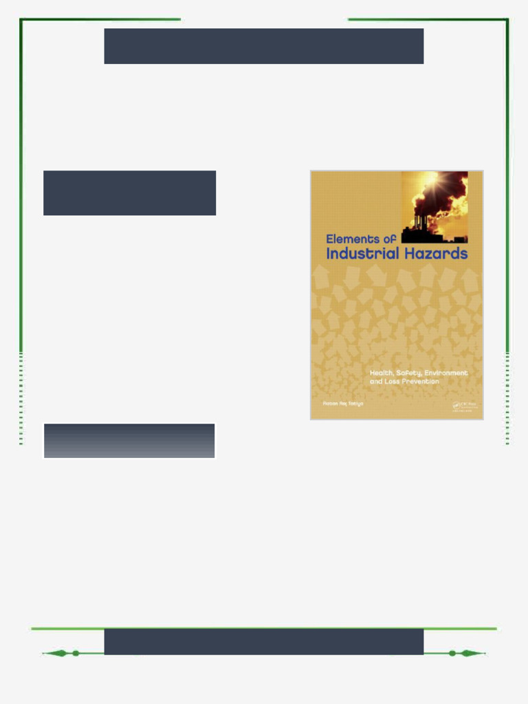 Elements of Industrial Hazards Health Safety Environment and Loss ...