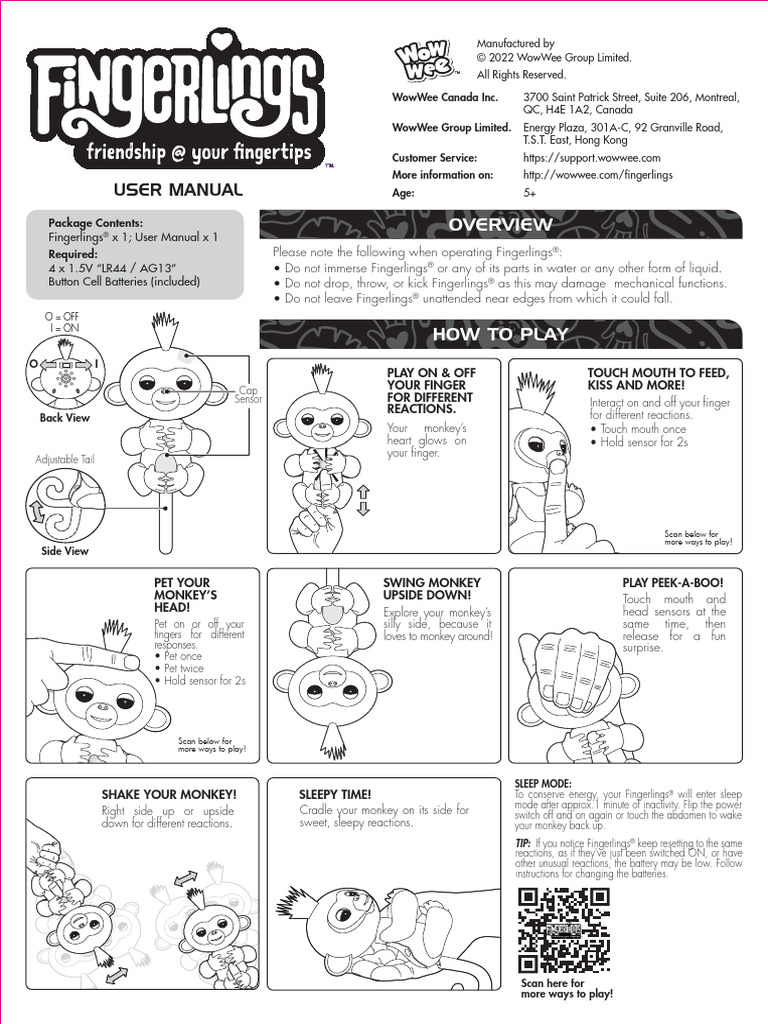 Fingerlings 3111 Reacts to Touch Monkey User Manual | PDF | Epilepsy ...