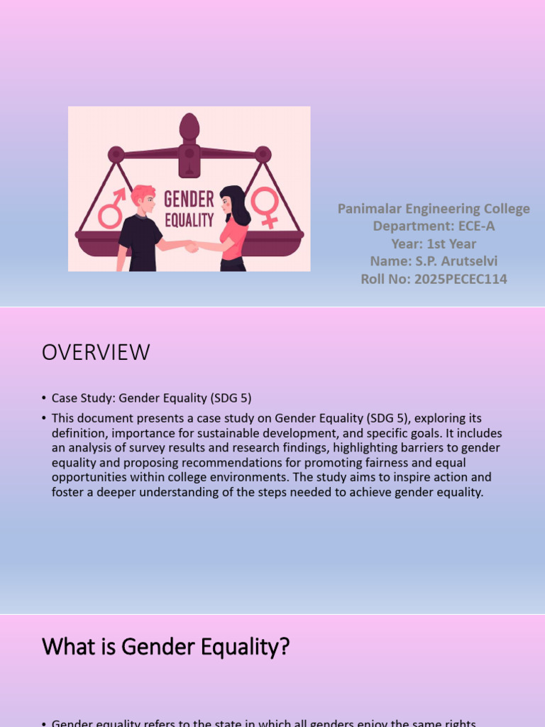 Gender Equality Case Study Insights | PDF | Gender Equality | Gender ...