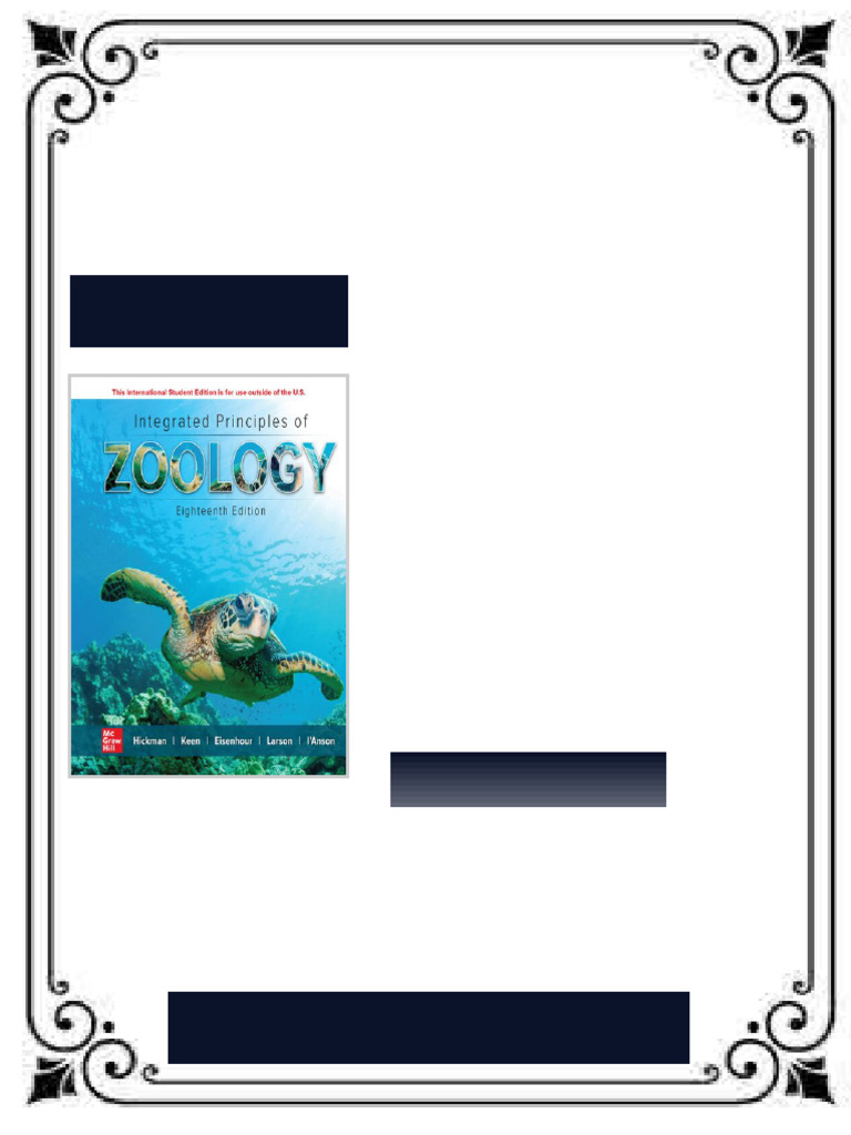 ISE Integrated Principles of Zoology 18th Edition Cleveland Hickman ...