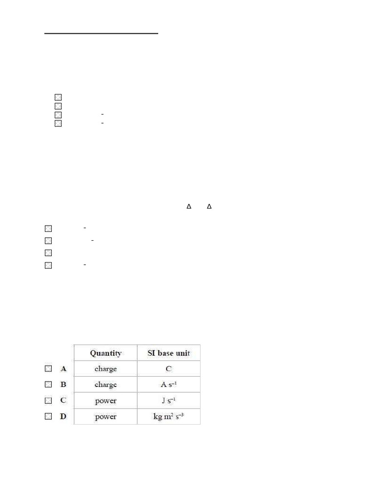 Physics SI Units and Calculations Guide | PDF | International System Of ...