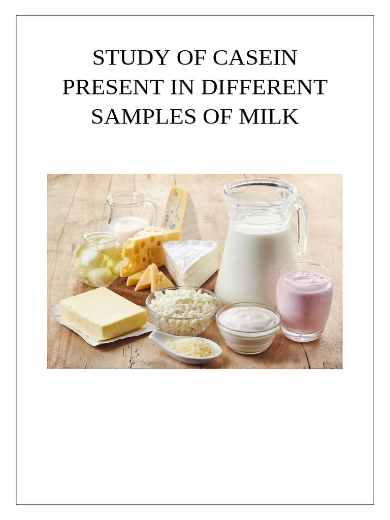 Casein Analysis in Milk Samples | PDF | Milk | Cheese