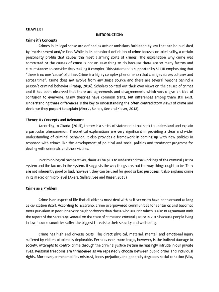 Theories of Crime Causation | PDF | Crimes | Crime & Violence