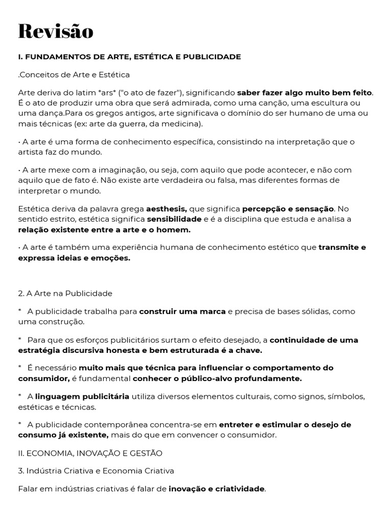 Revisão Da Prova | PDF | Marca | Cor