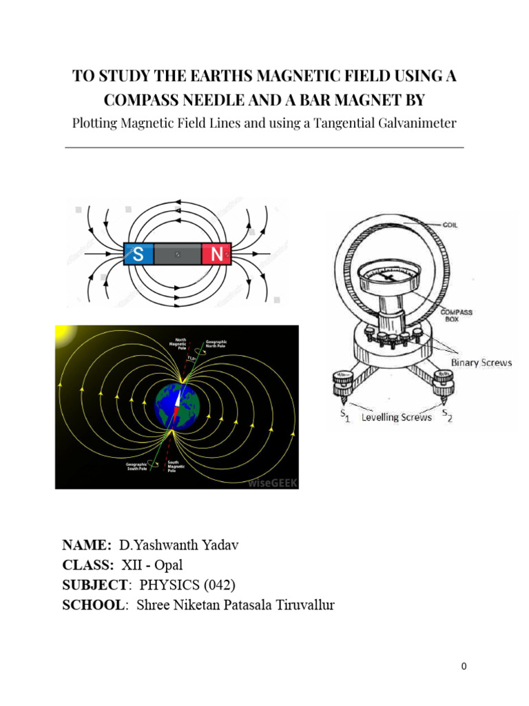 Study of Earth's Magnetic Field Experiment | PDF