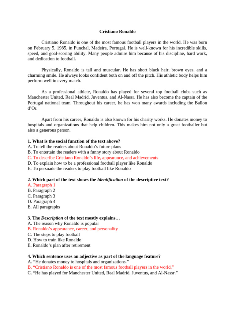 Cristiano Ronaldo: Life and Achievements | PDF | Adjective | Languages