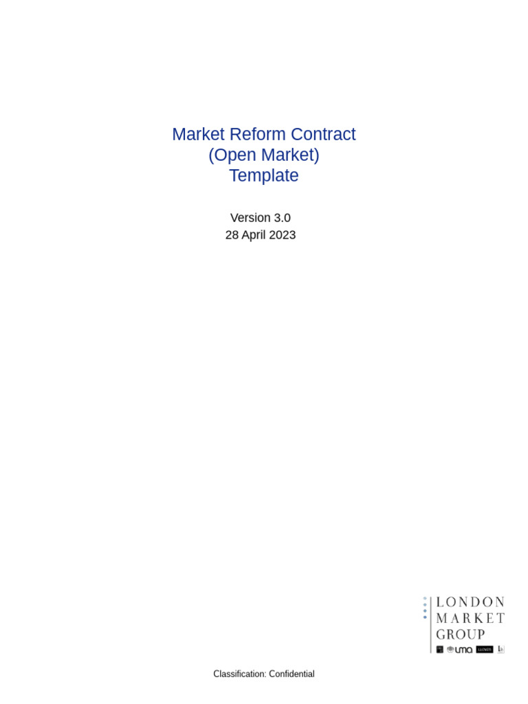 Open Market MRC Template v3.0 | PDF | Underwriting | Insurance