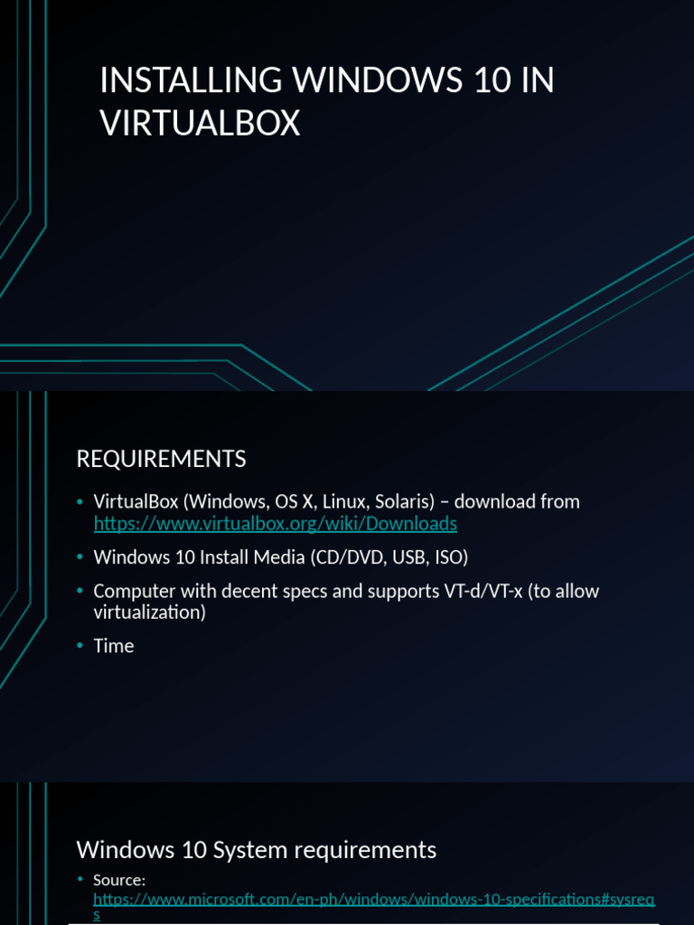 Lab-2 Installing Windows 10 in Virtualbox | PDF | Windows 10 | Virtual Machine