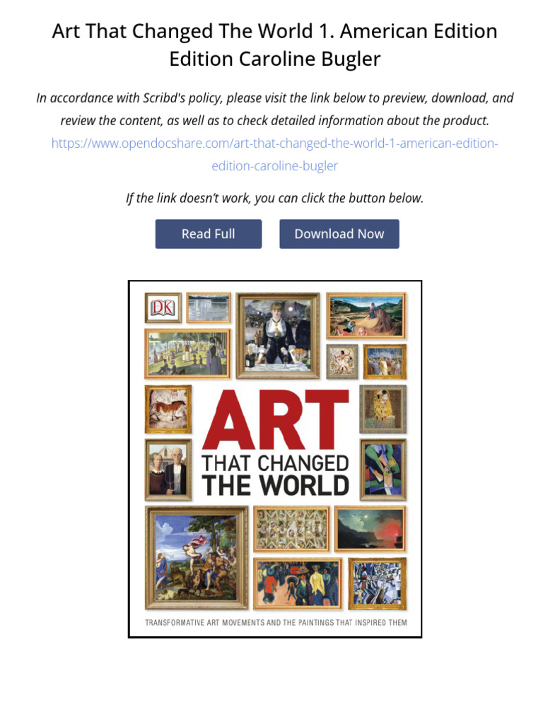 Art that changed the world 1. American edition Edition Caroline Bugler ...