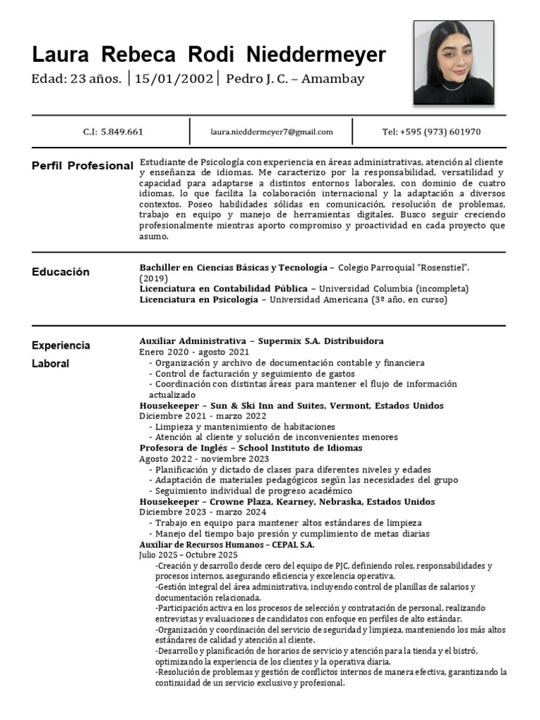 Perfil Profesional de Psicología y Administración | PDF