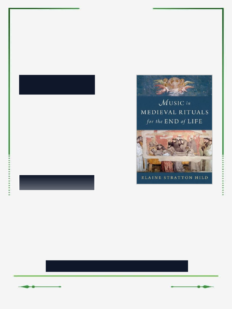 Music in Medieval Rituals for the End of Life 1st Edition Elaine ...