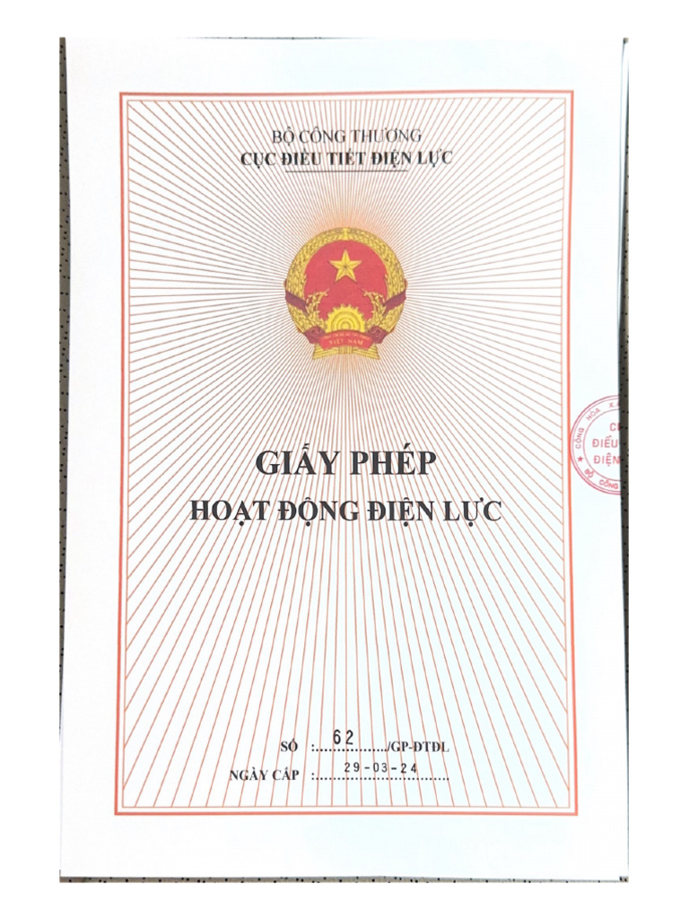20240329 AW-Giay Phep Hoat Dong Dien Luc-2nd | PDF
